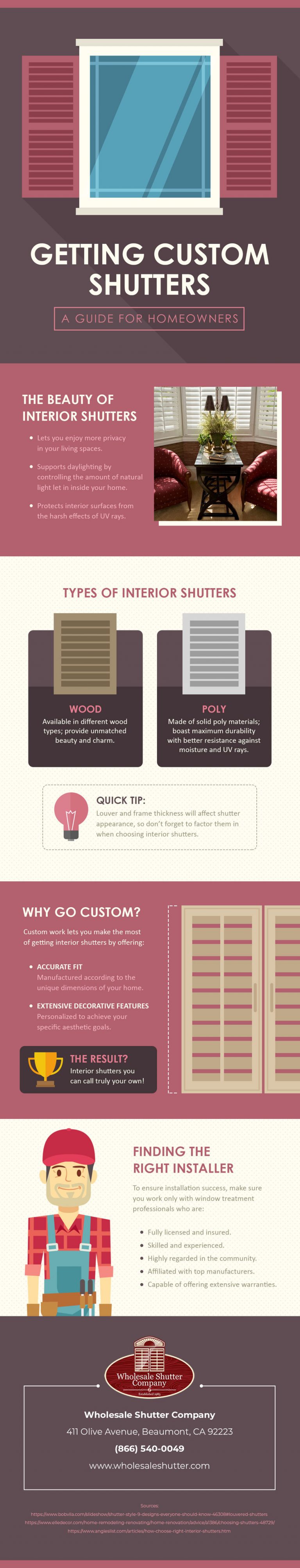 [INFOGRAPHICS] Getting Custom Shutters: A Guide for Homeowners